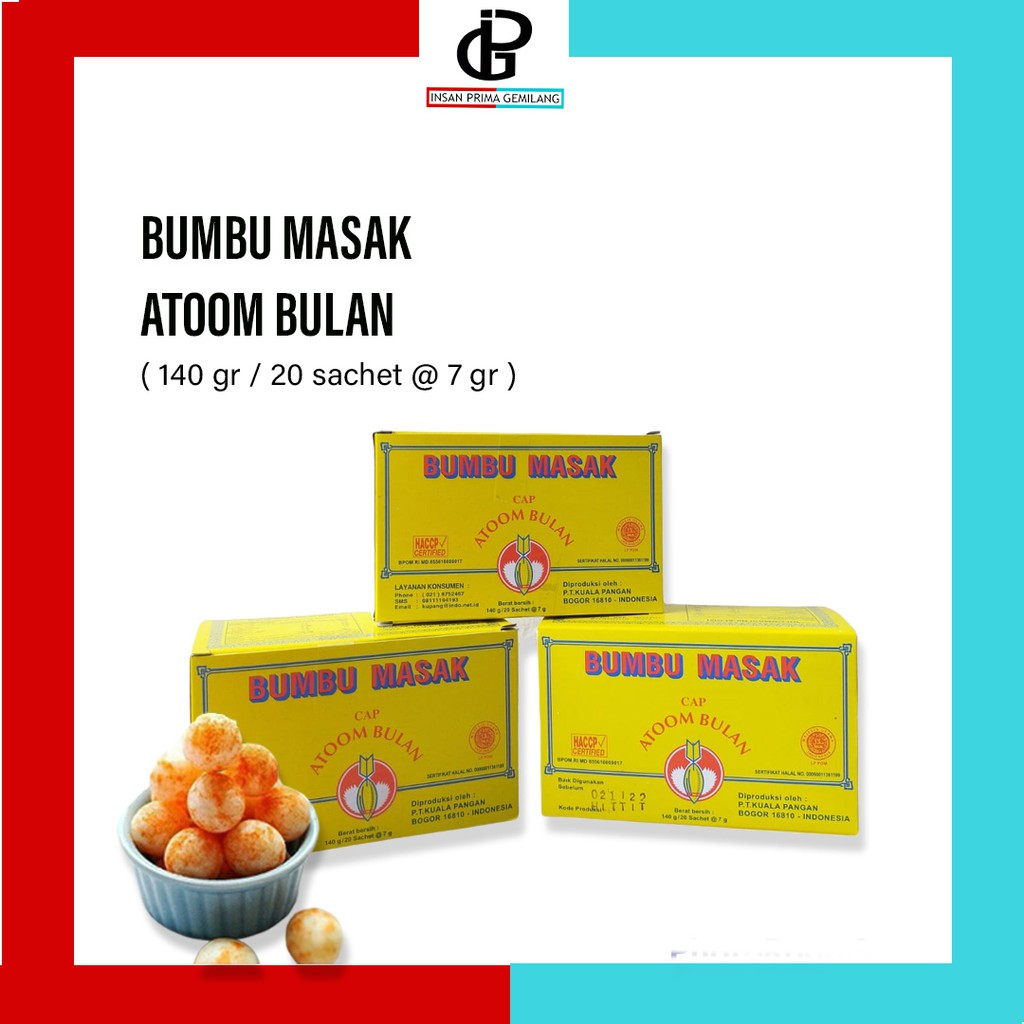 Jual Bumbu masak cap Atoom Bulan / Atom bulan 1 Kotak 140gr | Shopee ...