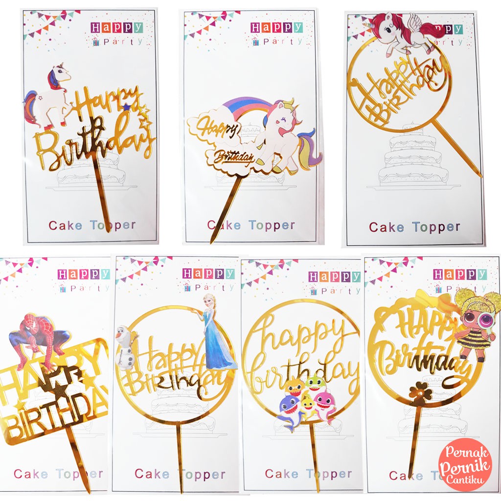 Jual Topper Hiasan Kue Akrilik LOL - Pony - Unicorn - Spiderman ...