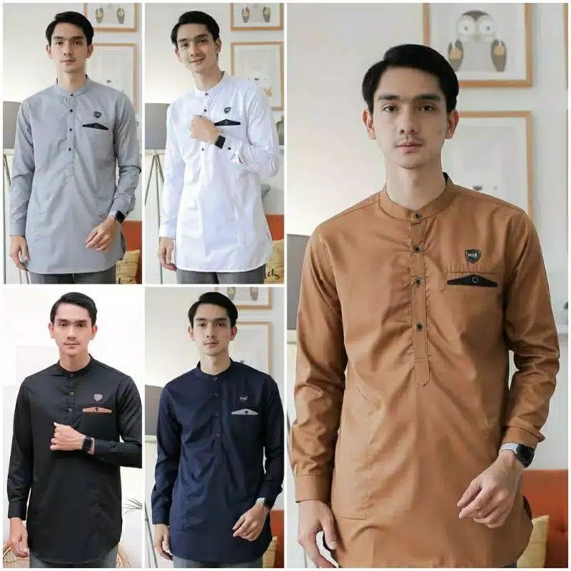 Jual Baju Koko Muslim | Koko Kurta Lengan Panjang Remaja Dewasa Kekinian Terlaris | Bahan Toyobo ...