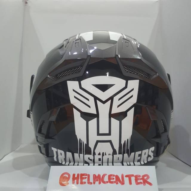 Jual HELM DEWASA GM INTERCEPTOR MOTIF TRANSFORMER 2VISOR | Shopee Indonesia
