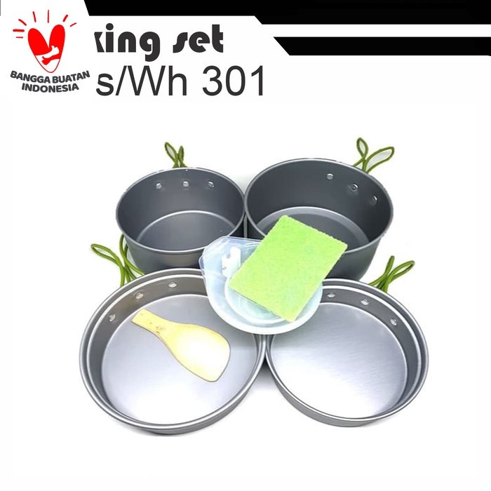 Jual Nesting Cooking Set DS301 WH301 SY301 Panci Alat Masak Camping ...