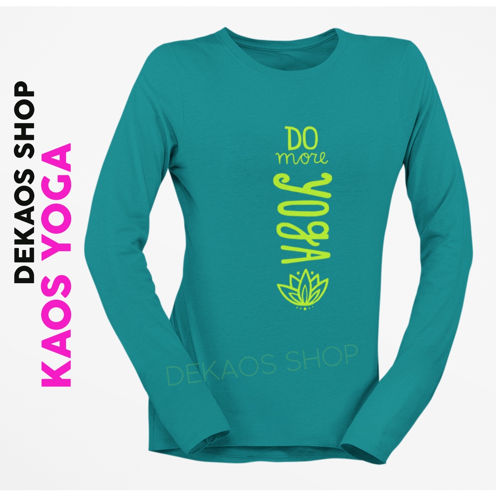 Jual KAOS LENGAN PANJANG YOGA WANITA / KAOS SENAM YOGA WANITA / BAJU ...