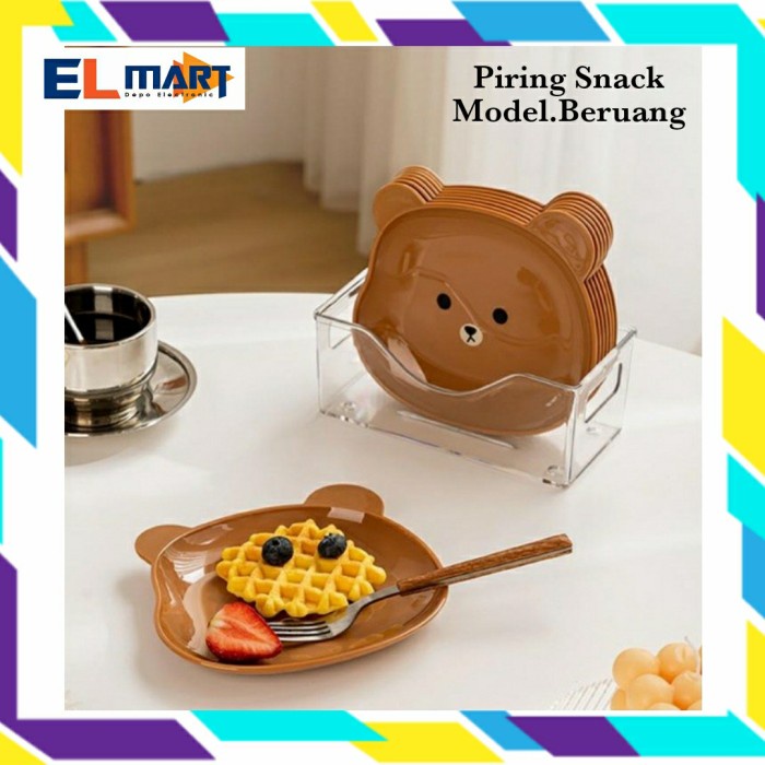 Jual Piring Snack Bentuk Beruang Tempat Makan Anak Lucu Bear Plastik ...