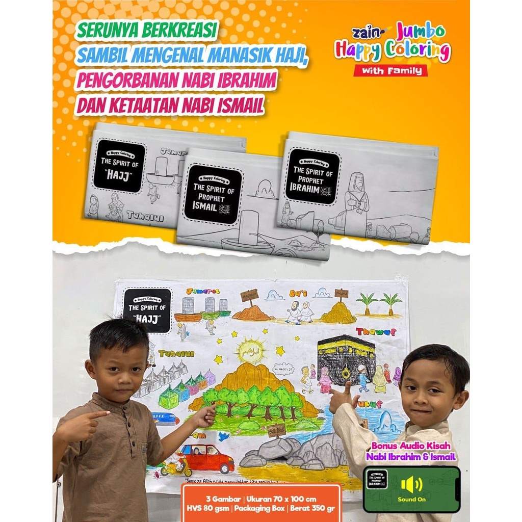 Jual JUMBO HAPPY COLORING WITH FAMILY THE SPIRIT OF HAJJ PROPHET ...