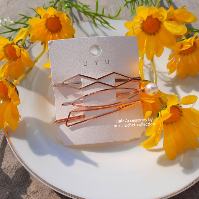 Jual JEPIT 4PCS/SET JEPIT MUTIARA KOREA BOBBY PIN SET KOREA JEPIT ...