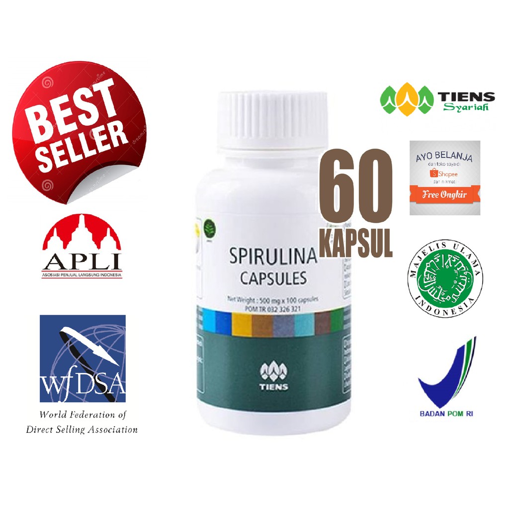 Jual TIENS - TIANSHI SPIRULINA CAPSULES 100% ORIGINAL - 100% BARU ...