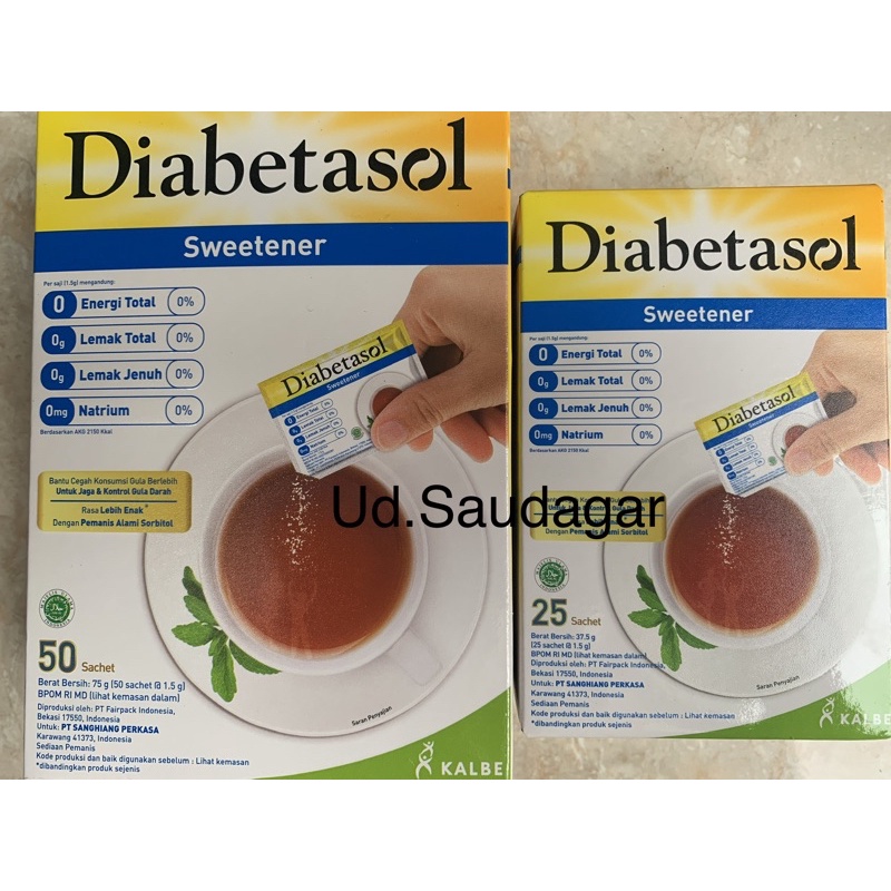 Jual Diabetasol Sweetener 50 | 25 Sachet Gula Rendah Kalori Khusus ...