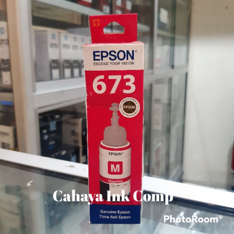 Jual Tinta epson 673 magenta original (T6733) | Shopee Indonesia
