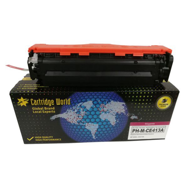 Jual CE413A CARTRIDGE WORLD Toner Cartridge Magenta 305A | Shopee Indonesia