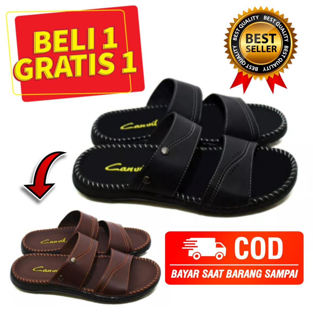 Jual Promo Beli 1 Gratis 1 Sandal Selop Pria Dewasa - X31 | Shopee ...