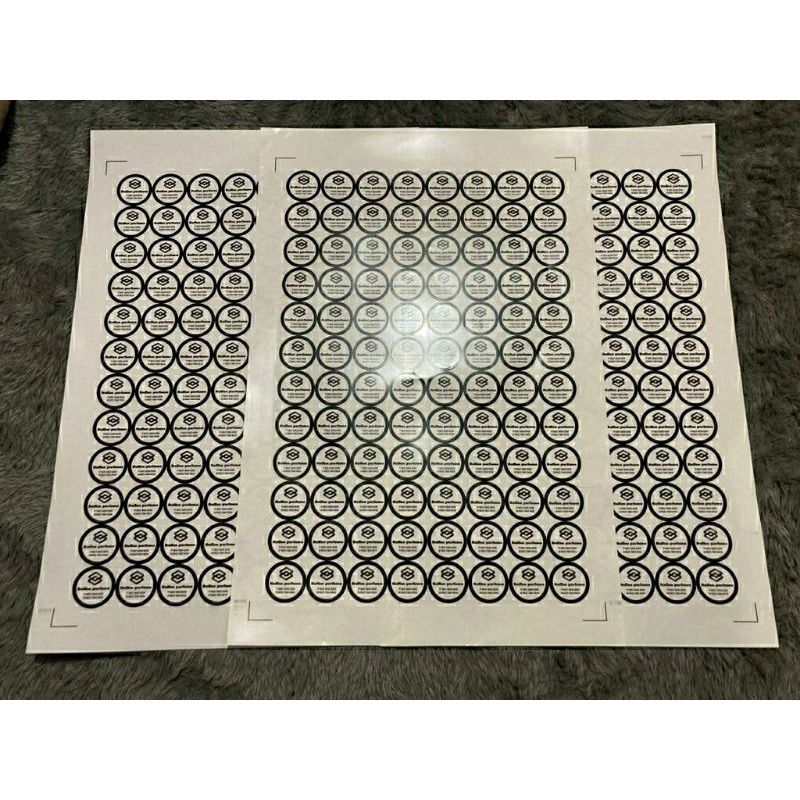 Jual sticker botol parfum Transparan & Doff - bebas custom desain ...