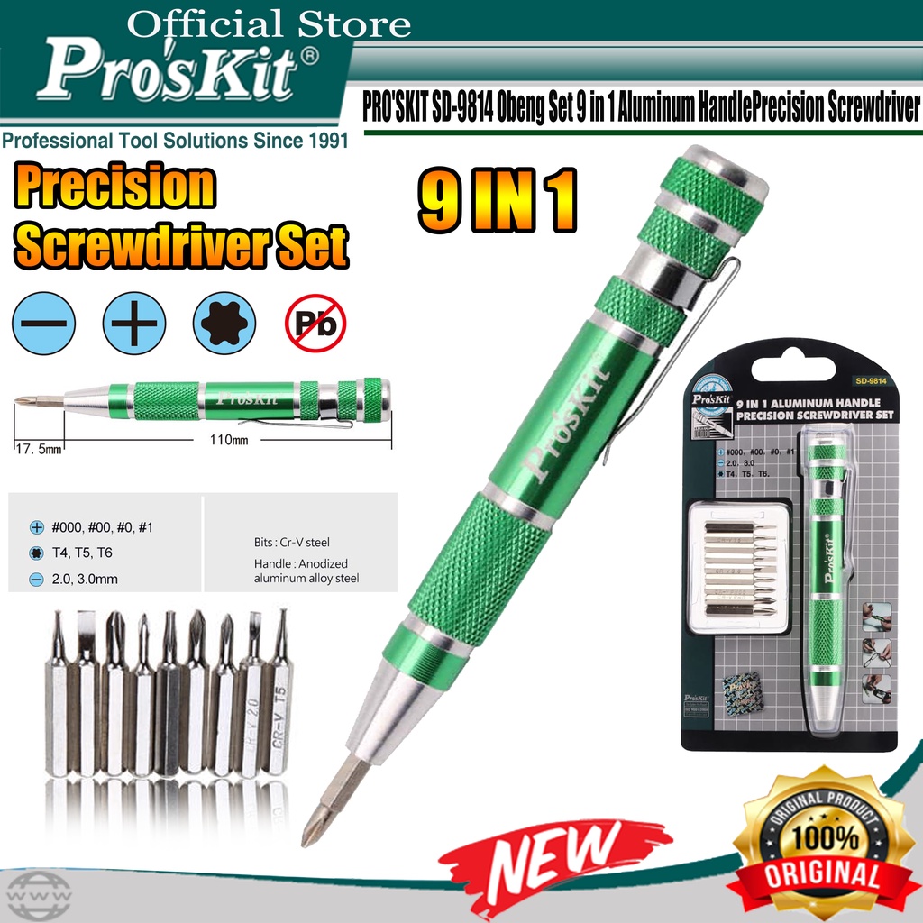 Jual Proskit - Obeng Set Pro'sKit SD-9814 9 In 1 Aluminum ...