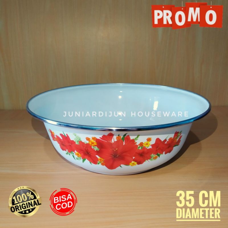 Jual Waskom Kuwung Enamel Ideal 35 Cm | Shopee Indonesia