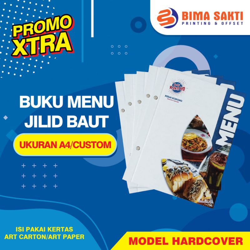 Jual BUKU MENU RESTAURANT CAFE JILID BAUT A4 (COVER BOARD TEBAL ...