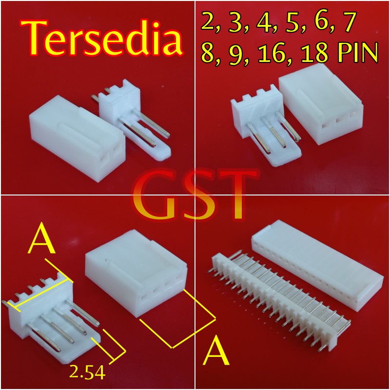 Jual 10Pasang Konektor White Housing 2 3 4 5 6 7 8 9 16 18 PIN soket ...