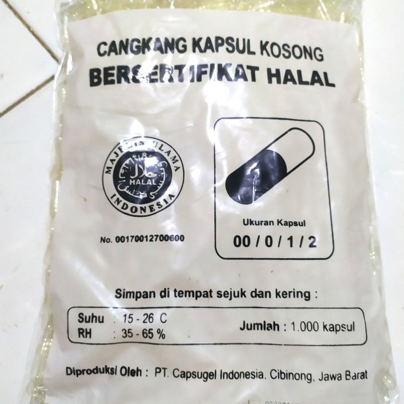 Jual Cangkang Kapsul - Ukuran No 1 - Transparan Kosong Nomor Natural - Halal - capsul | Shopee ...