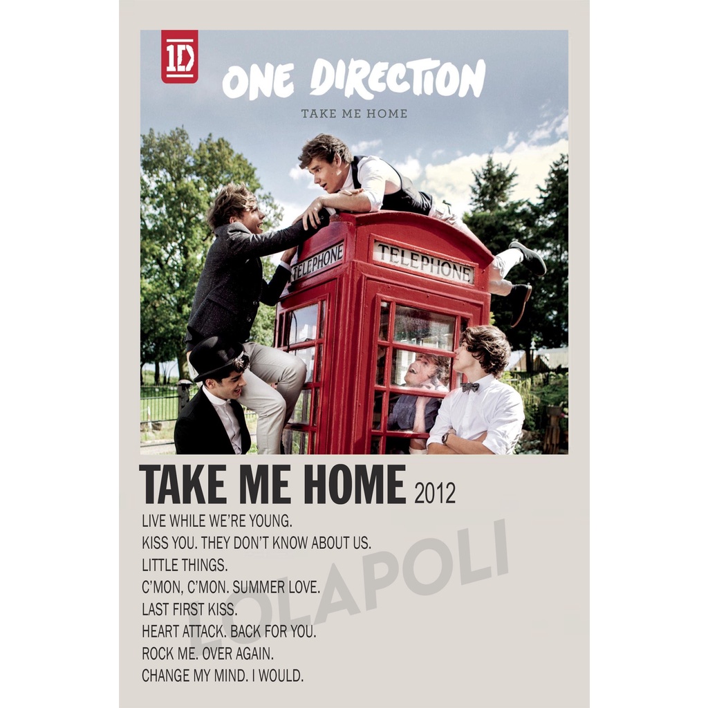 Jual Poster Cover Album Take Me Home - One Direction | Shopee Indonesia