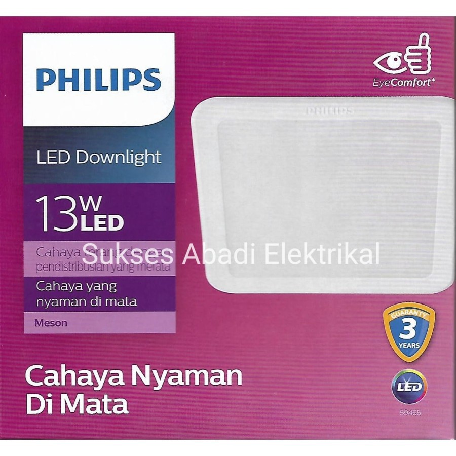 Jual PHILIPS DOWNLIGHT LED MESON SQUARE 13W KOTAK 13 watt | Shopee Indonesia