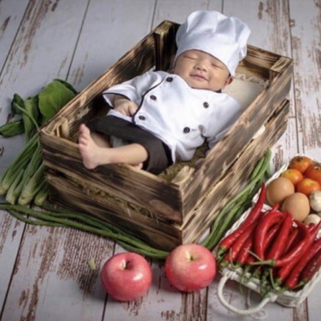 Jual KOSTUM CHEF COWOK/KOSTUM KOKI SET COWOK/BAJU KOKI/BAJU KOKI NEWBORN/BAJU KOKI ANAK /BAJU ...