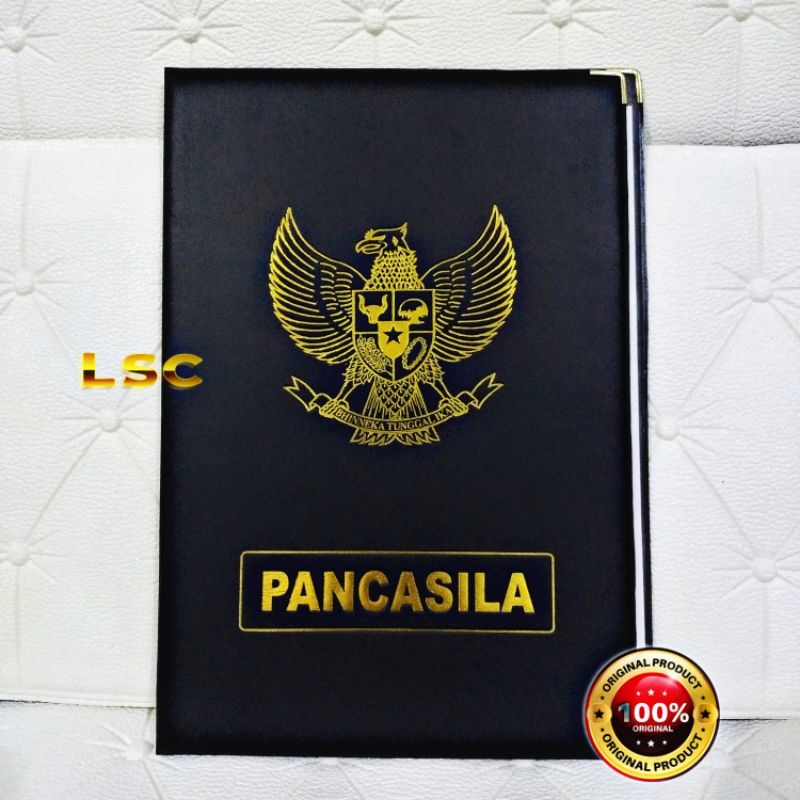 Jual Map upacara satuan, ukuran map +/- 34x24 cm hitam gold foil emboss ...