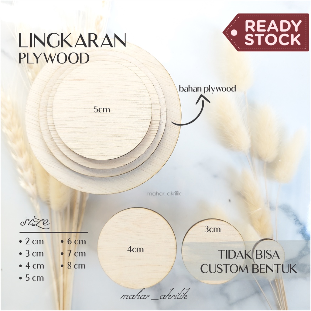 Jual KAYU LINGKARAN / Hiasan Kayu Lingkaran LASER CUTTING BENTUK ...