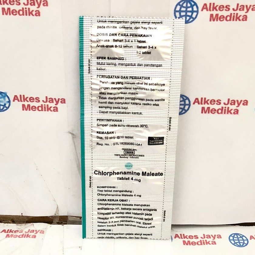 Jual CTM 4 mg isi 10 Tablet - Obat Alergi | Shopee Indonesia