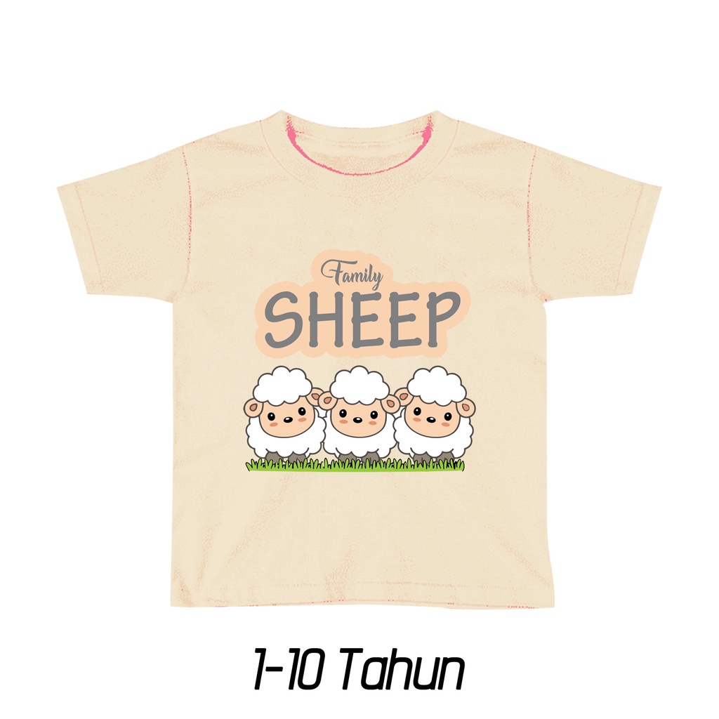 Jual Ali Ash Kaos Anak Family sheep keuarga domba kambing Baju Anak ...