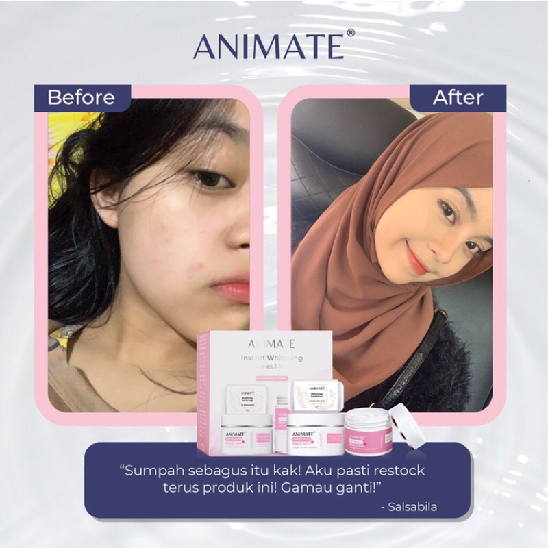 Jual ANIMATE Skincare Whitening night/Day Cream 10g | Shopee Indonesia
