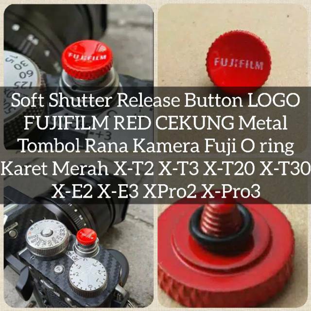 Jual Soft Shutter Release Button LOGO FUJIFILM RED CEKUNG Metal Tombol | Shopee Indonesia