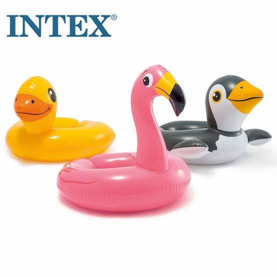 Jual PELAMPUNG BAN RENANG ANAK INTEX ANIMAL FLAMINGO DUCK 3-6 TAHUN ...