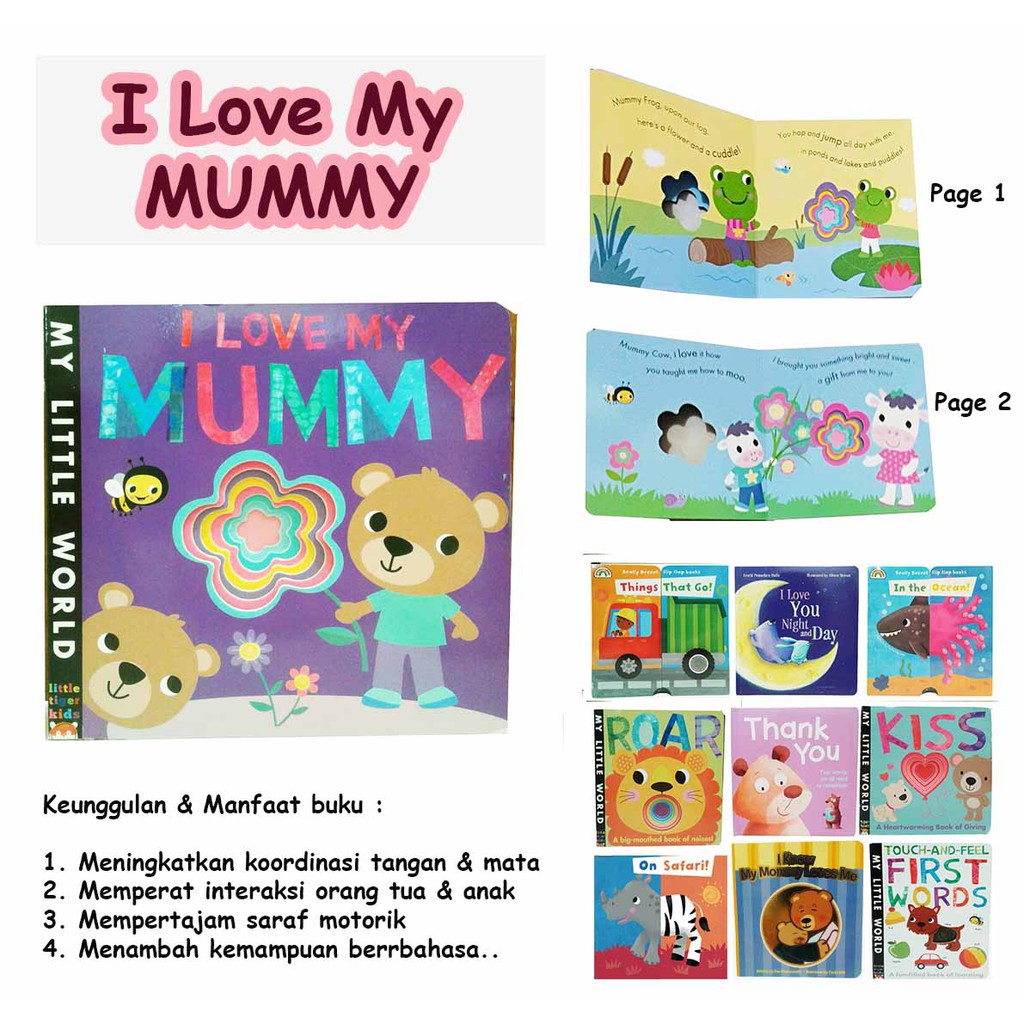 Jual I LOVE MY MUMMY - buku mainan edukasi anak flashcard karakter ...