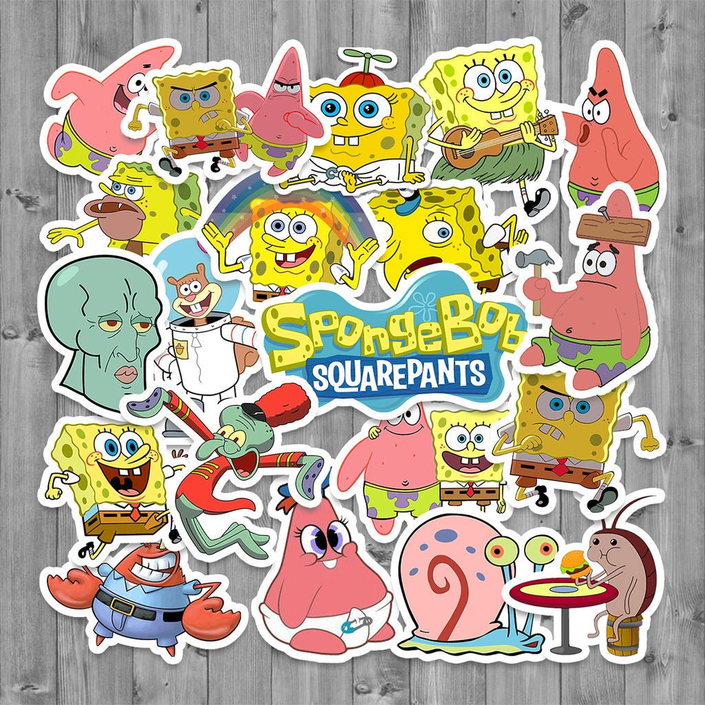 Jual STICKER PACK TUMBLR - SPONGEBOB SQUAREPANTS [20 PCS] | Shopee Indonesia