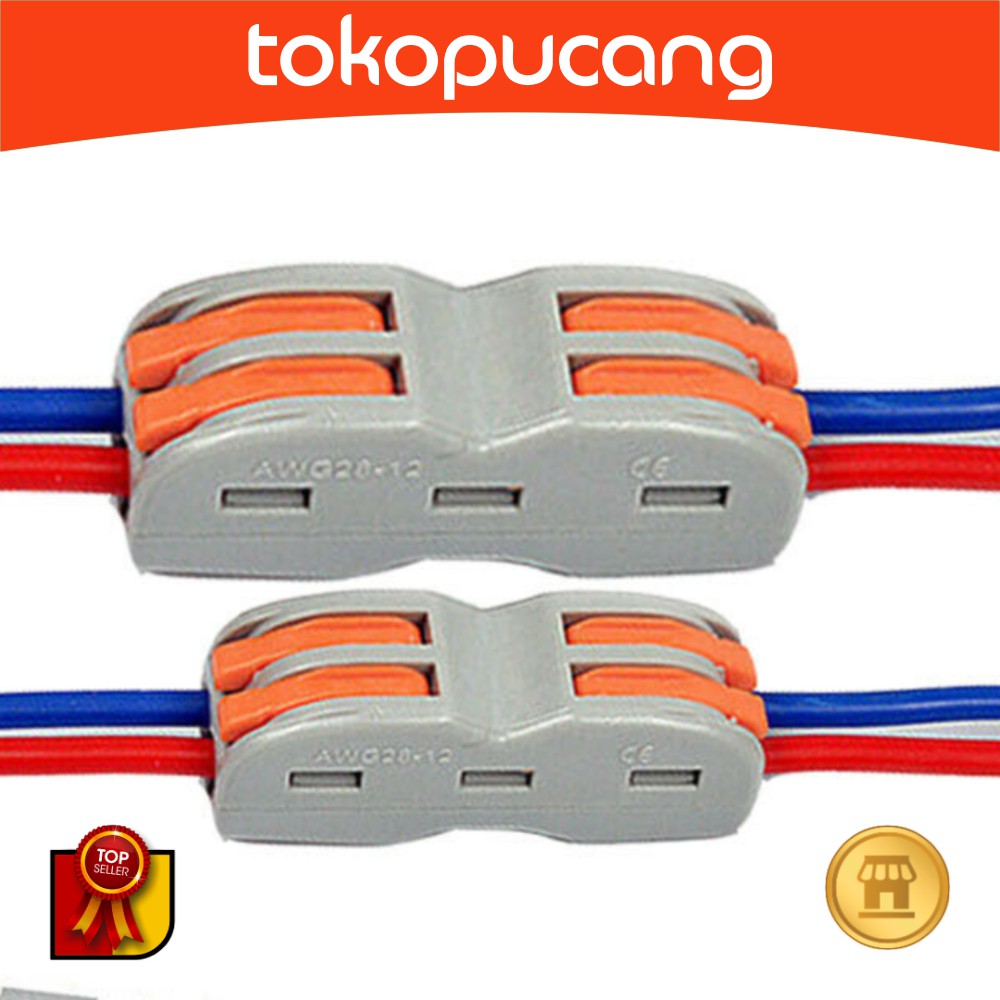 Jual Terminal block SPL-2 tipe wago kabel blok Paralel 2 Line connector ...