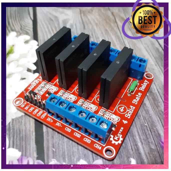 Jual SSR MODULE 4 CHANNEL SOLID STATE RELAY HIGH LEVEL TRIGGER 3.3V 5V ...