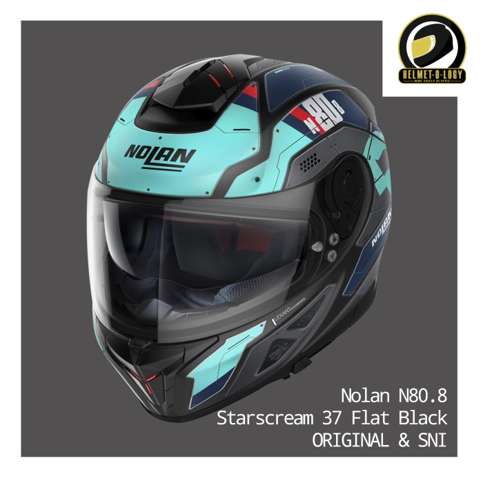 Jual Nolan N80.8 Starscream 37 Flat Black N80-8 N808 Helm Full Face | Shopee Indonesia