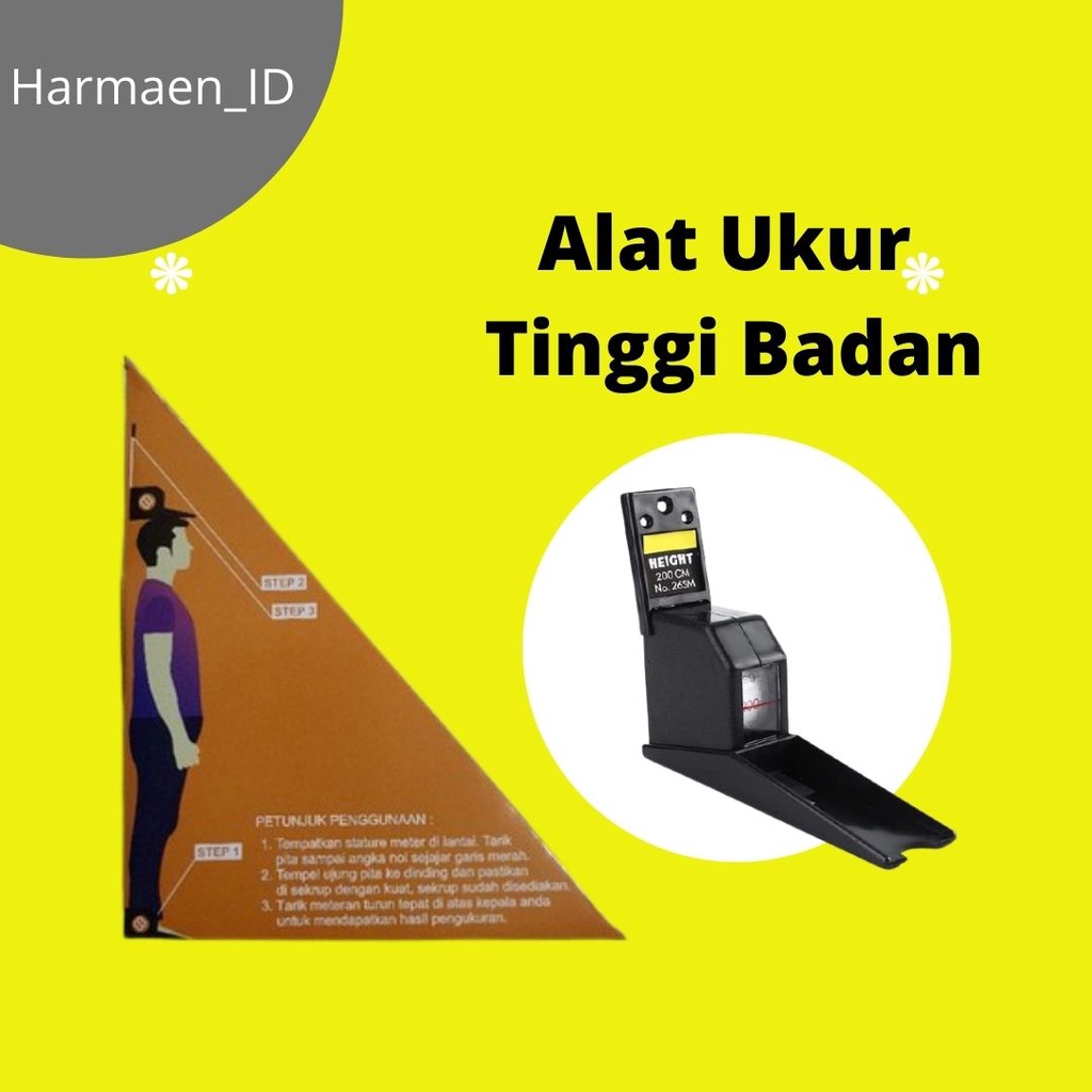 Jual Alat Ukur Tinggi Badan Stature Meter/ Meteran Pengukur Tinggi ...