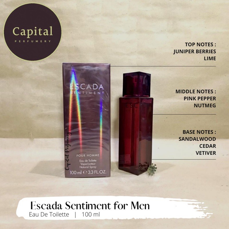Jual Escada Sentiment Pour Homme Edt 100 ml | Shopee Indonesia