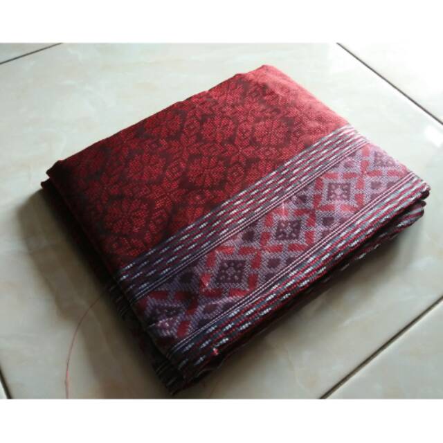 Jual Kain Baron Marun Garis Silver | Shopee Indonesia