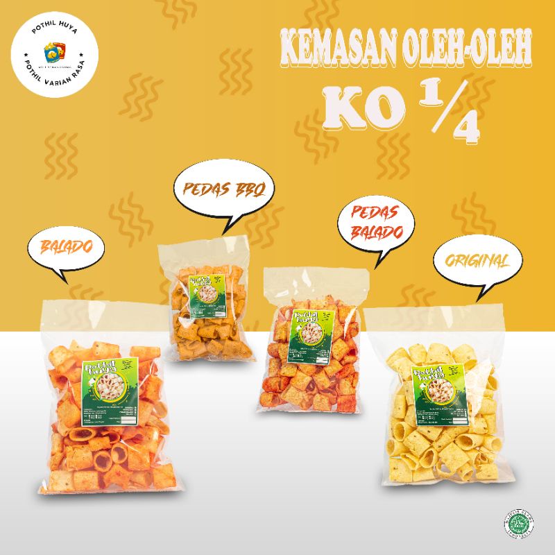 Jual Pothil Huya All Varian Rasa Kemasan K.O 1/4 (250gr) | Shopee Indonesia