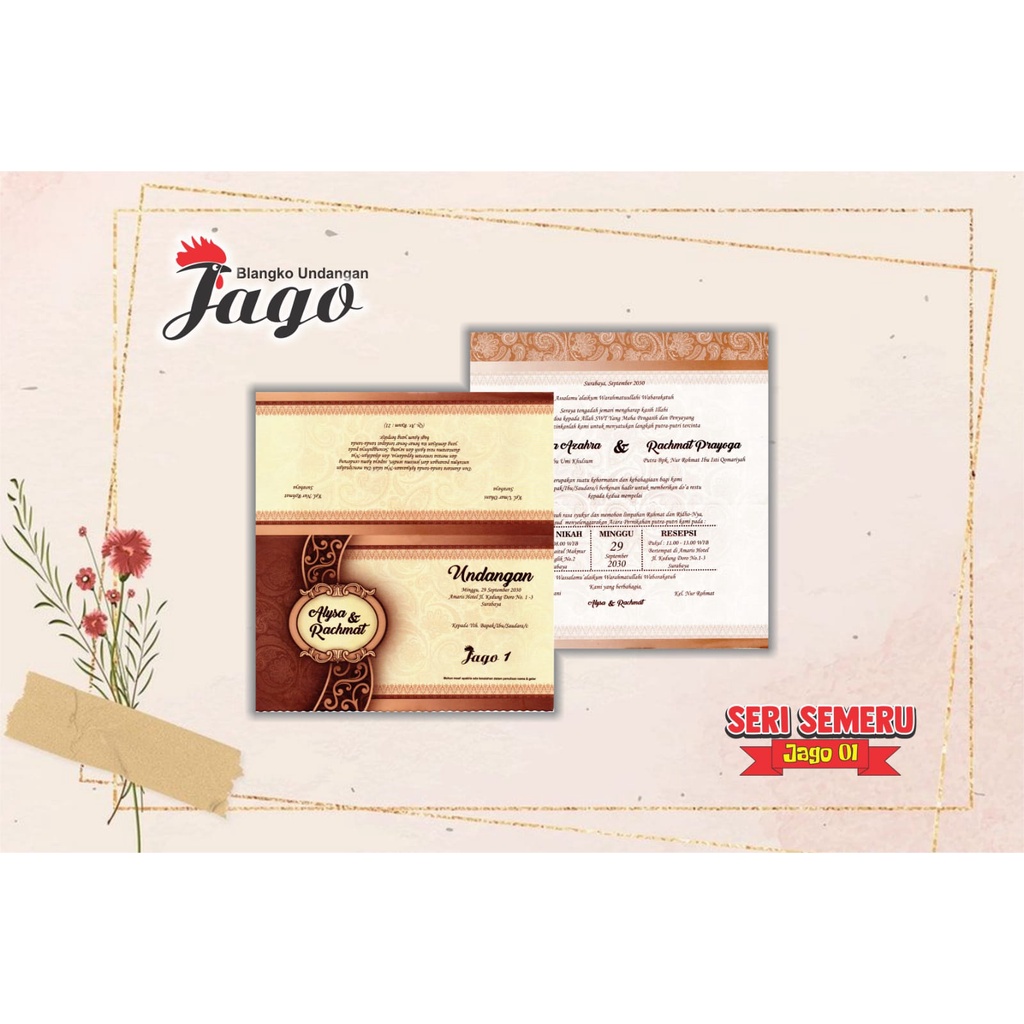 Jual Blangko Undangan Pernikahan JAGO 01 - JAGO 08 Harga Murah | Shopee ...