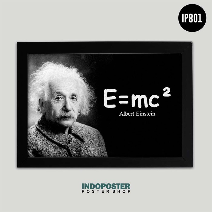 Jual Poster Hiasan Dinding Motivasi Quotes Albert Einstein E=Mc2 ...
