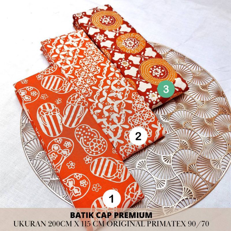 Jual Kain Batik Katun Oren Batik Oren Bahan Batik Oren Kain Batik Cap ...