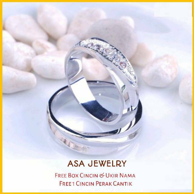 Jual Cincin kawin nikah tunangan couple palladium Asa lama 01 | Shopee ...
