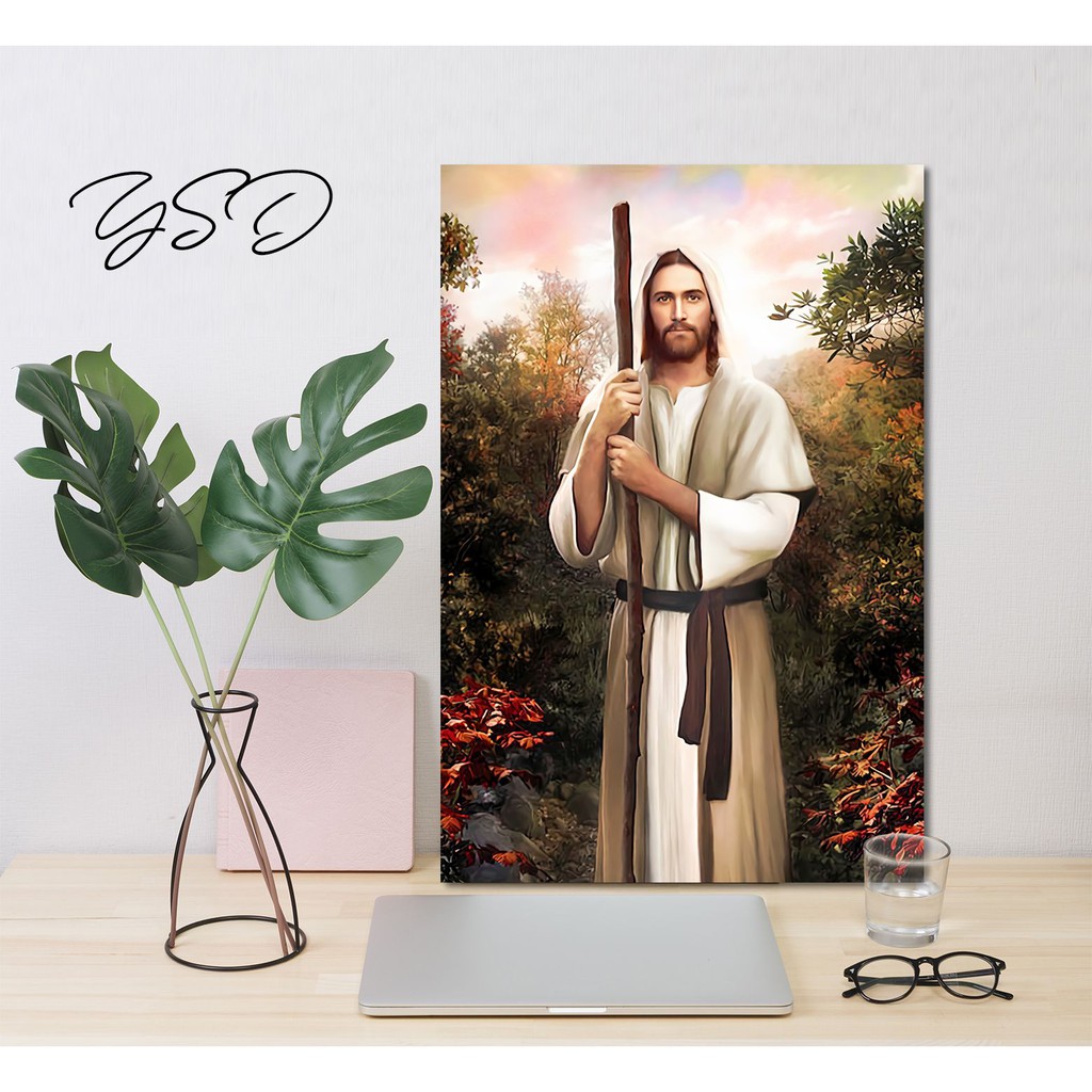 Jual PAJANGAN DINDING POSTER YESUS WALLDECOR POSTER KAYU NASRANI ...