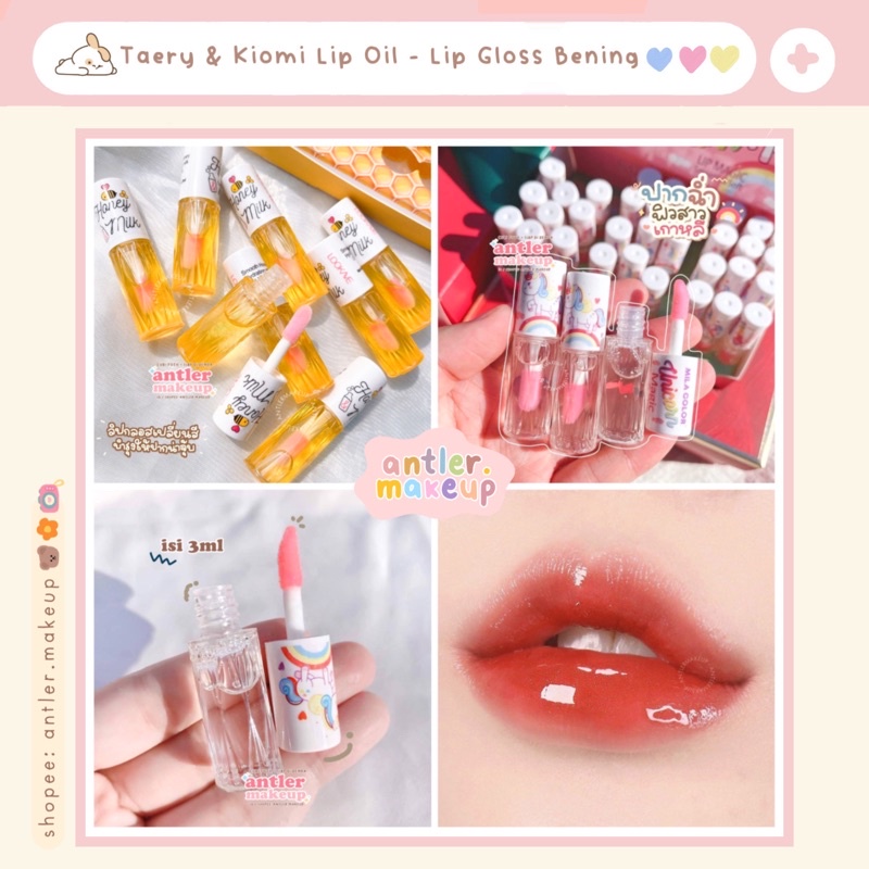 Jual Lip Gloss Bening & Lip Oil Taery Unicorn - Kiomi Honey Thailand ...