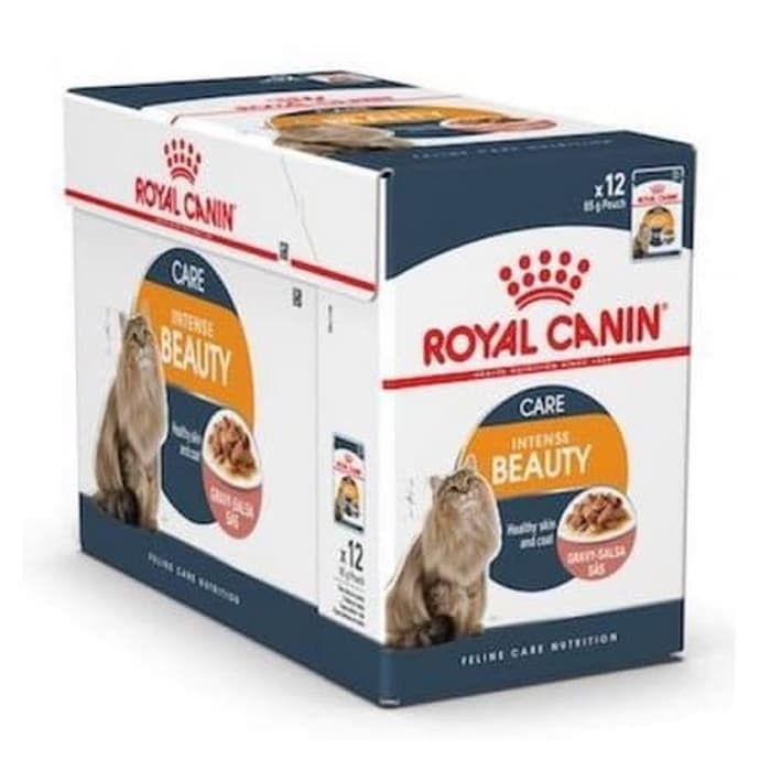 Jual ROYAL CANIN INTENSE BEAUTY WET POUCH GRAVY 85X12G | Shopee Indonesia