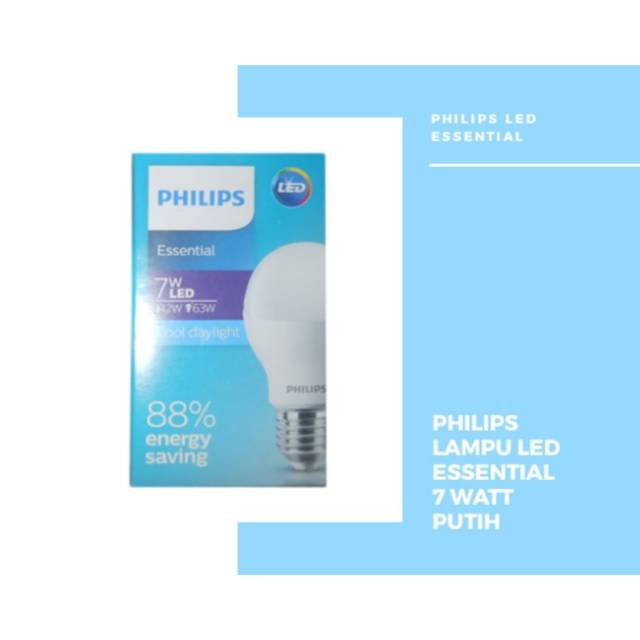 Jual Philips lampu LED essential 7 Watt Putih bergaransi | Shopee Indonesia