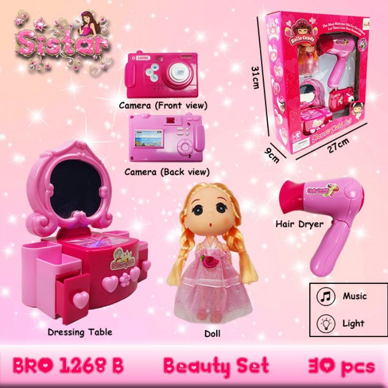 Jual SISTAR Mainan Anak Perempuan Pretend Play Set Setrika Vacum ...