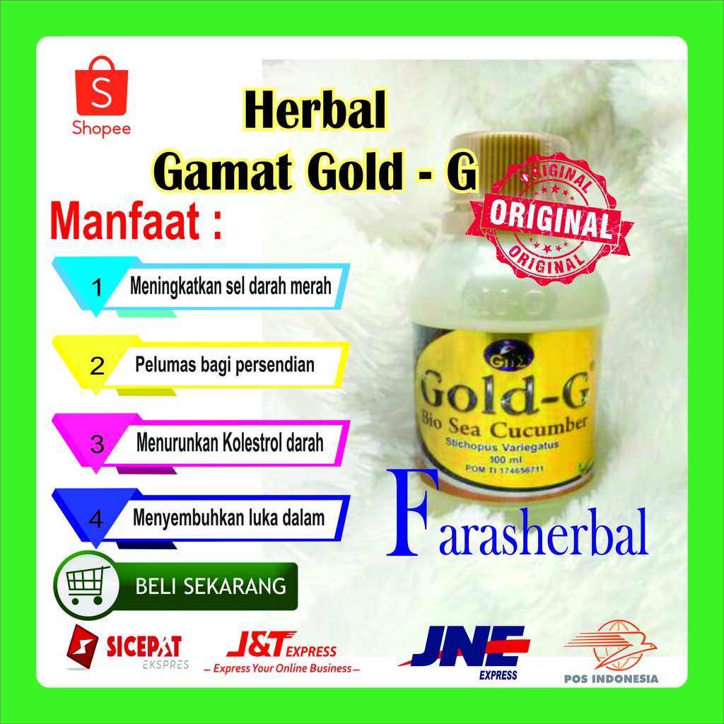 Jual Jelly Gamat Gold G 100 Ml – 100% Original (Bio Sea Cucumber ...
