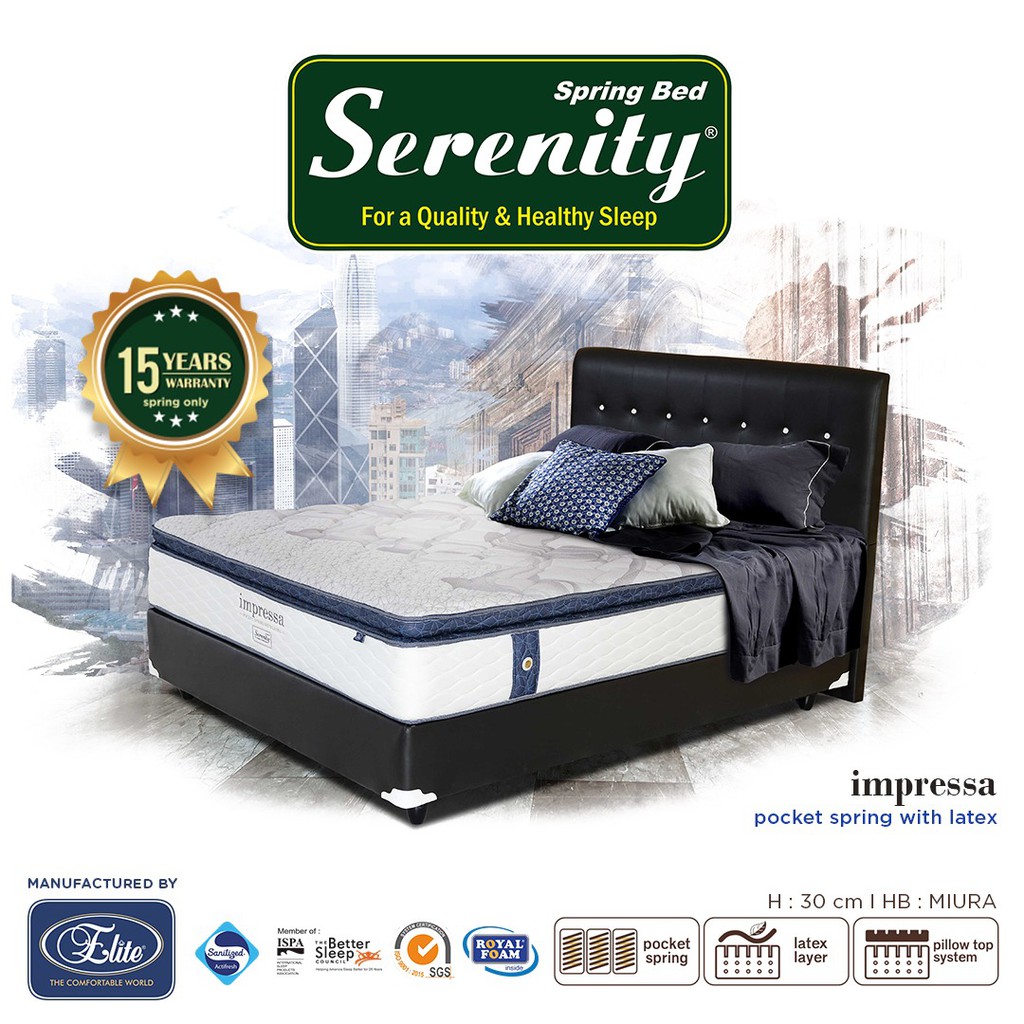 Jual Tempat Tidur Serenity Impressa Pocket Latex Kasur Springbed by ...